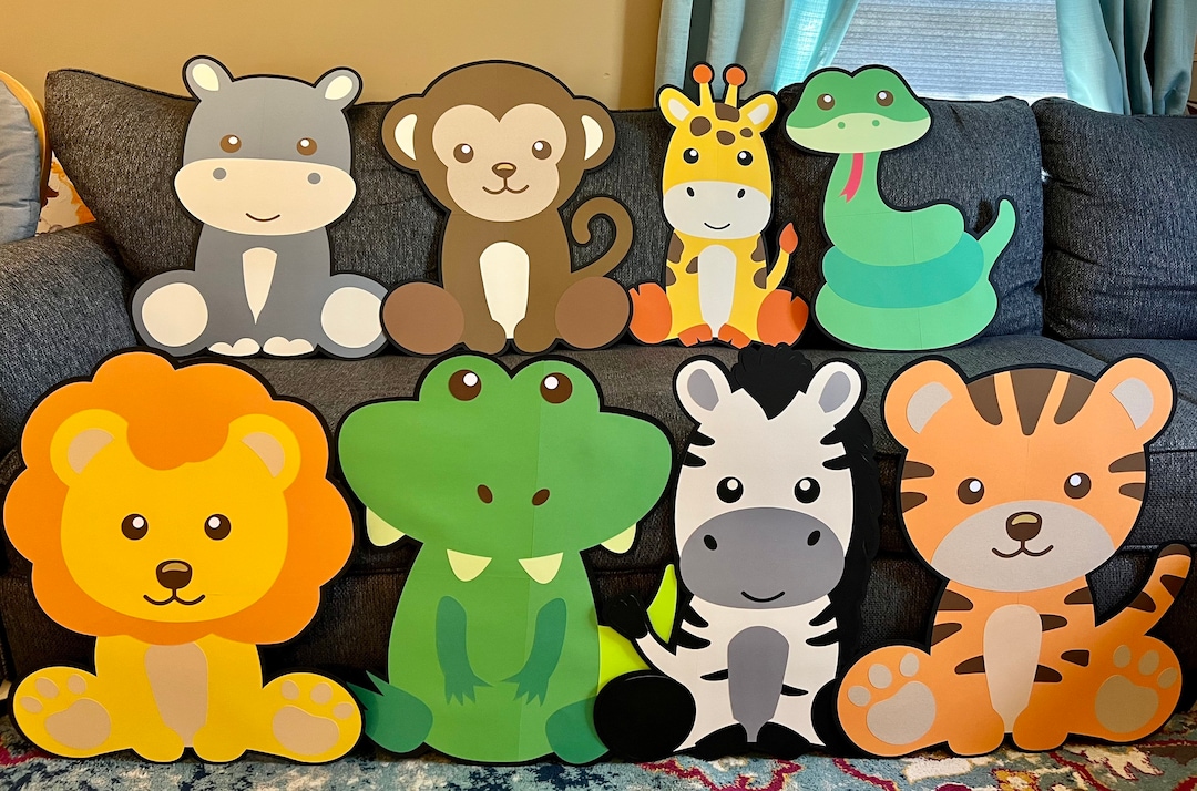 2 Ft Tall Safari Animal Props Safari Birthday Jungle - Etsy