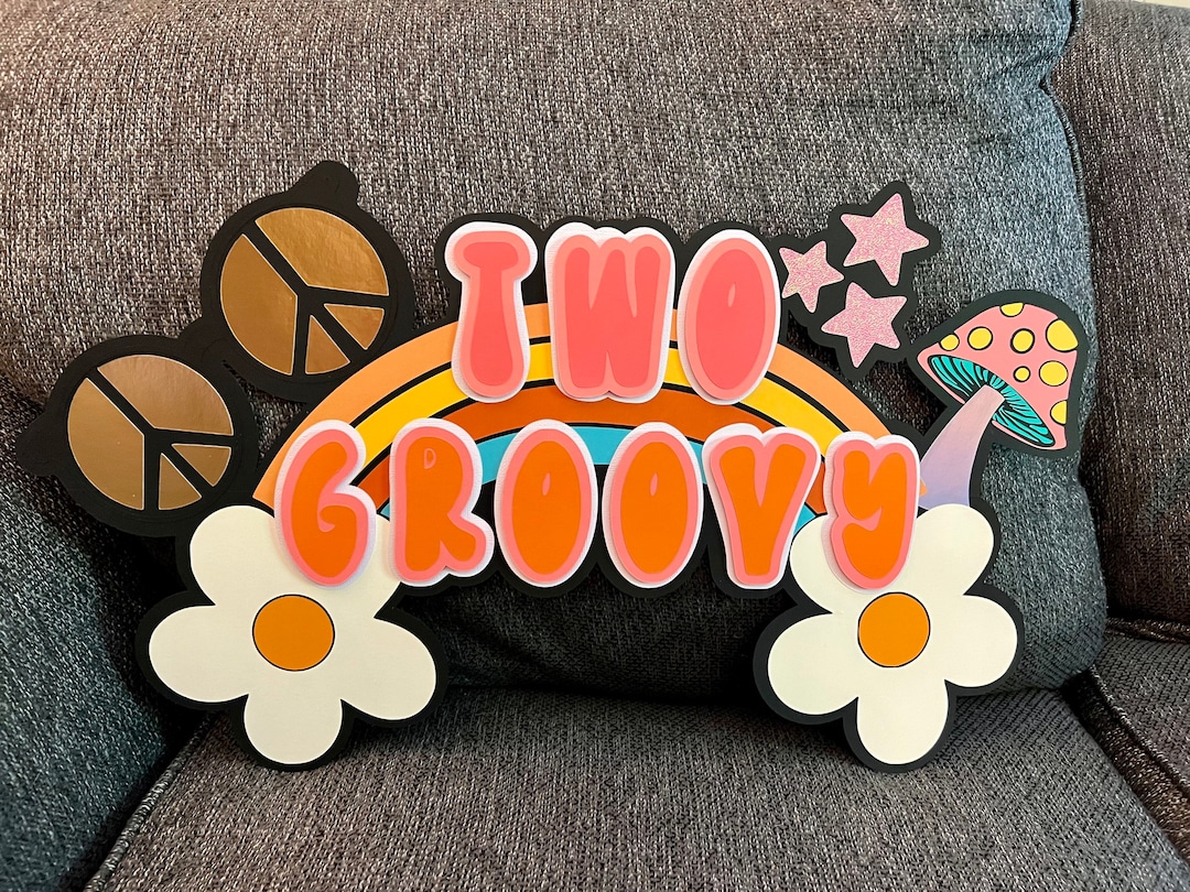 2 Ft Two Groovy Birthday, Hippie Party Cutouts, Two Groovy Decorations ...