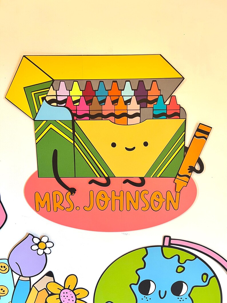 Groovy Classroom Decor, Back to School Bulletin Board Cutouts - Etsy