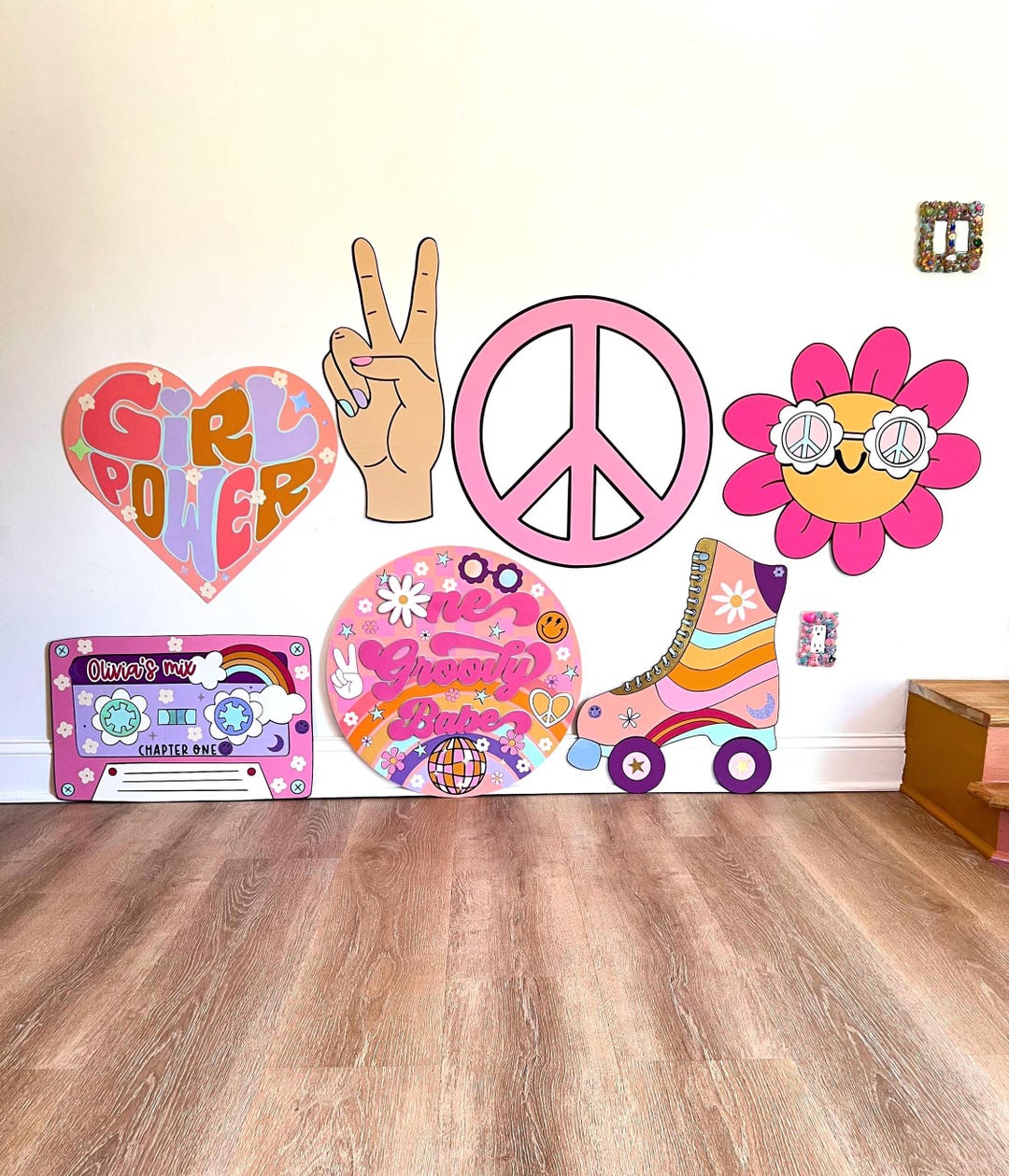 One Groovy Birthday Girl Cutouts, Groovy Babe Decoration, Groovy ...