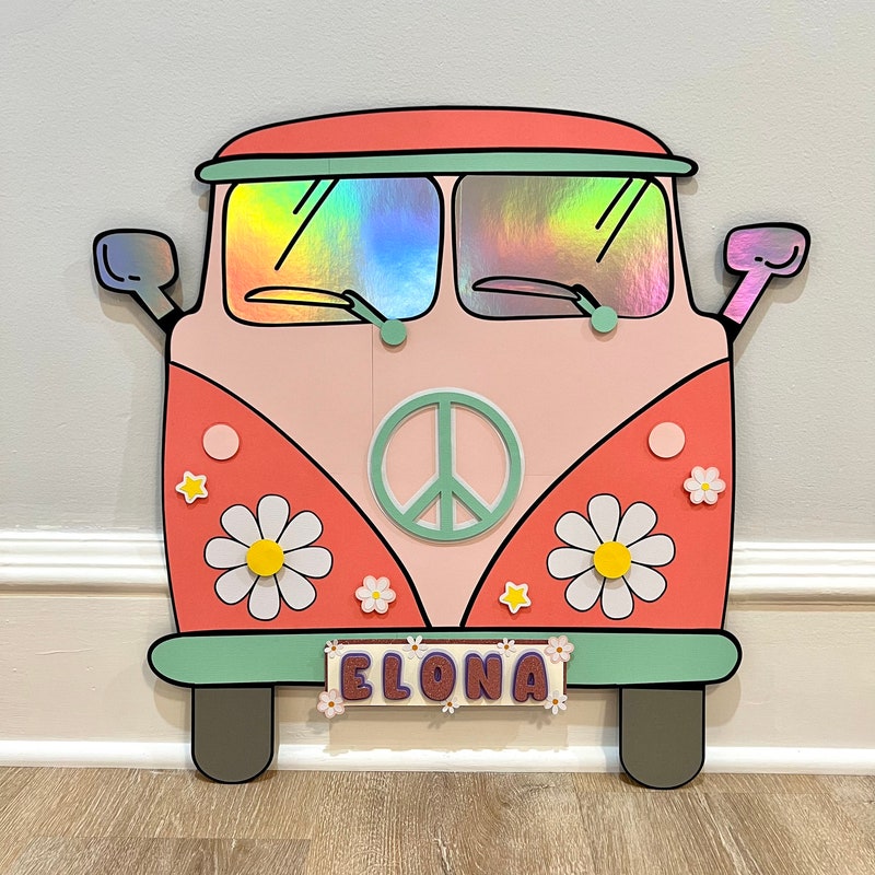 Hippie Van Svg - Etsy