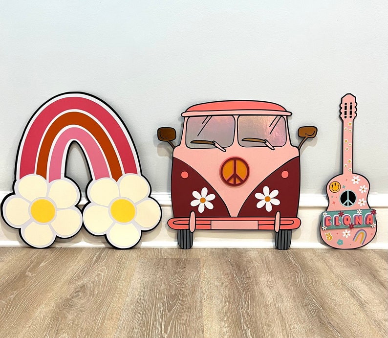 2 Ft Hippie Party Cutouts, Groovy Birthday, Hippie Birthday, Hippie ...