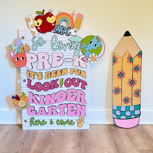 Back to School Bulletin Cutouts, Kindergarten Sign, Teachers Sign ...