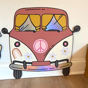 Two Groovy Birthday Cutouts, Groovy Birthday Decorations, Hippie ...