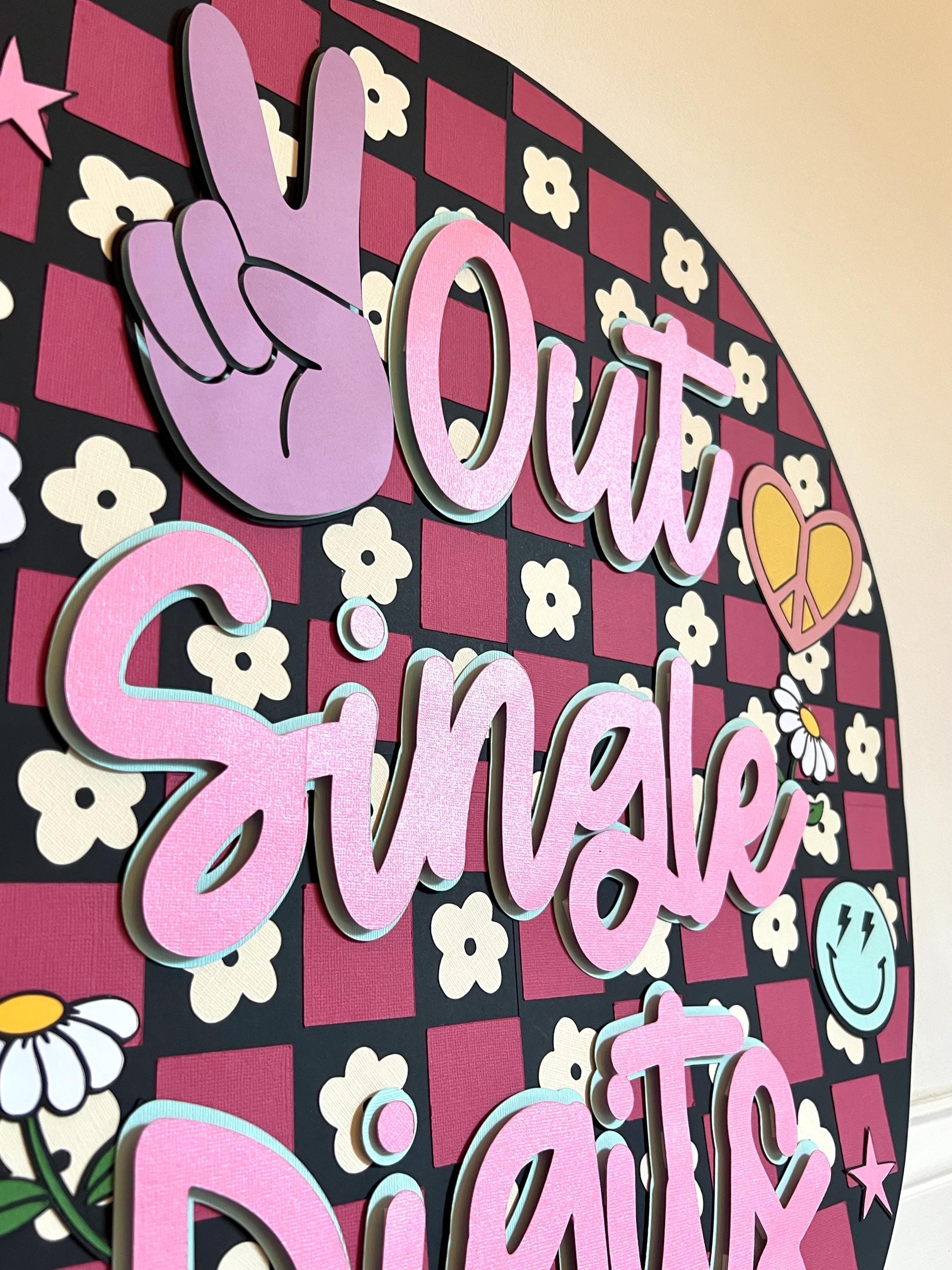 Peace Out Single Digits Birthday, Groovy Hippie Party Decoration - Etsy