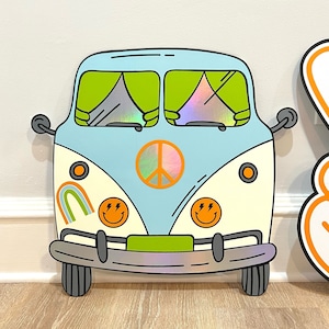 2 Ft Hippie Party Cutouts, Groovy Birthday, Boy Hippie Birthday, Two ...