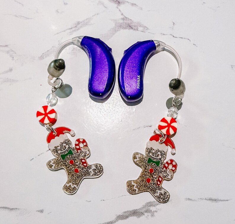 Gingerbread Christmas Hearing Aid Charms – Festive Accessories - Etsy