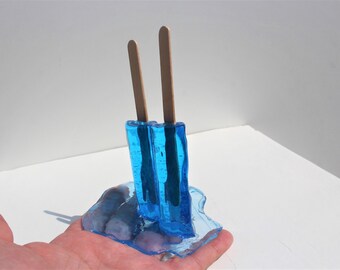 Resin Twin Popsicle Double Stick Melting Colorful Sucker - Etsy