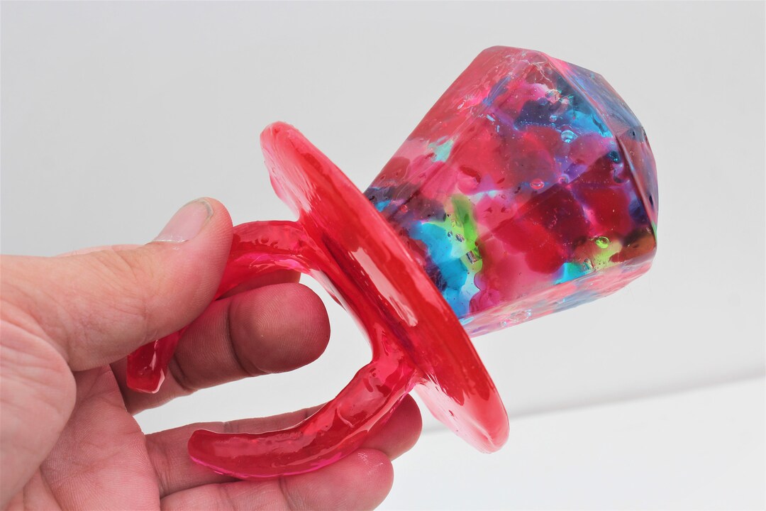 Giant Jumbo Gummy Bear Infused Ring Pop Resin Sculpture Bright - Etsy