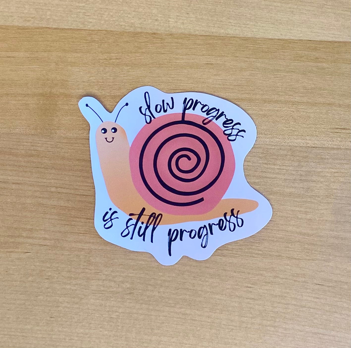 Motivational Snail Sticker Slow Progress is Still Progress - Etsy