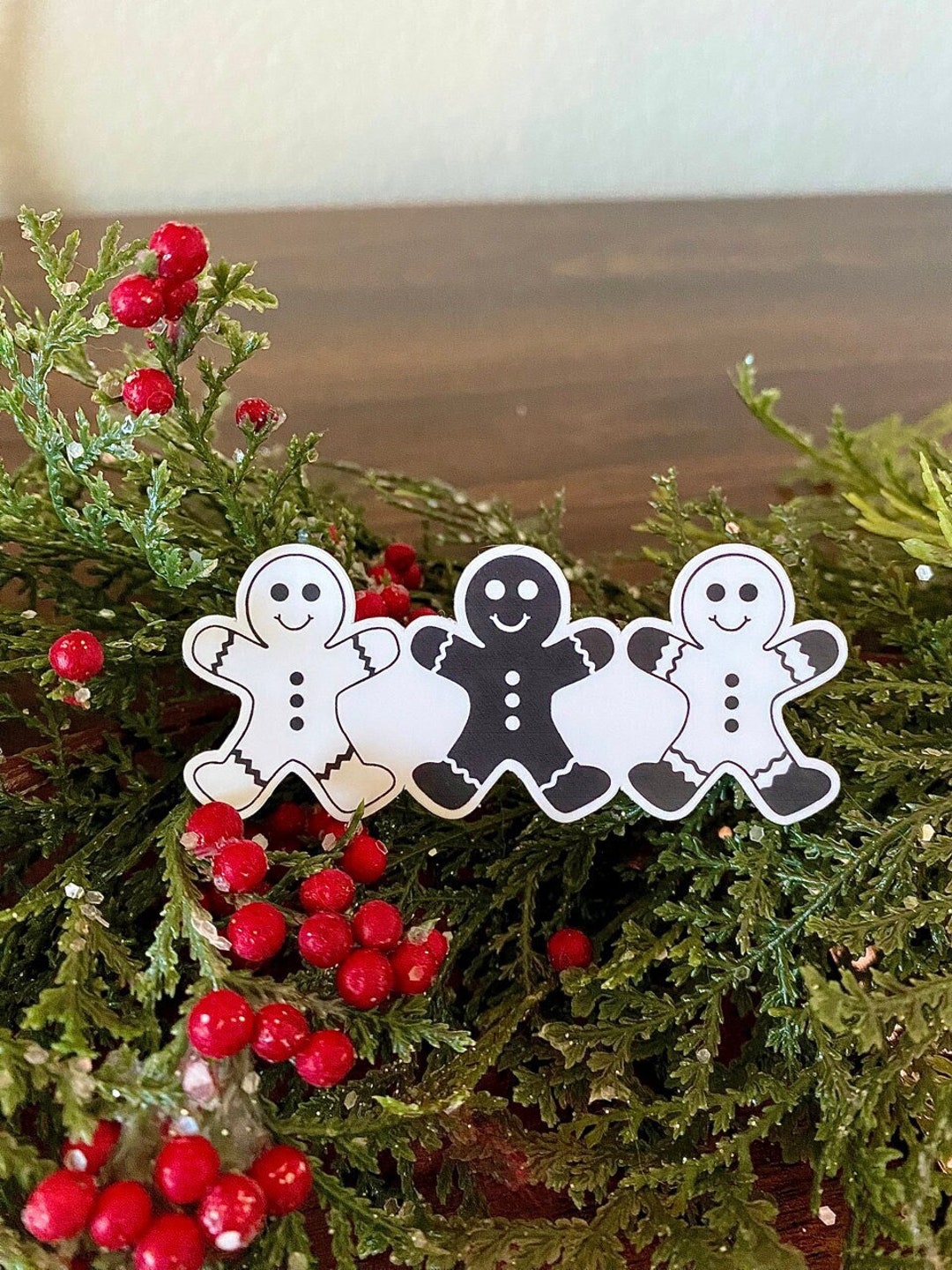 Gingerbread Man Sticker: Waterproof Holiday Decal - Etsy