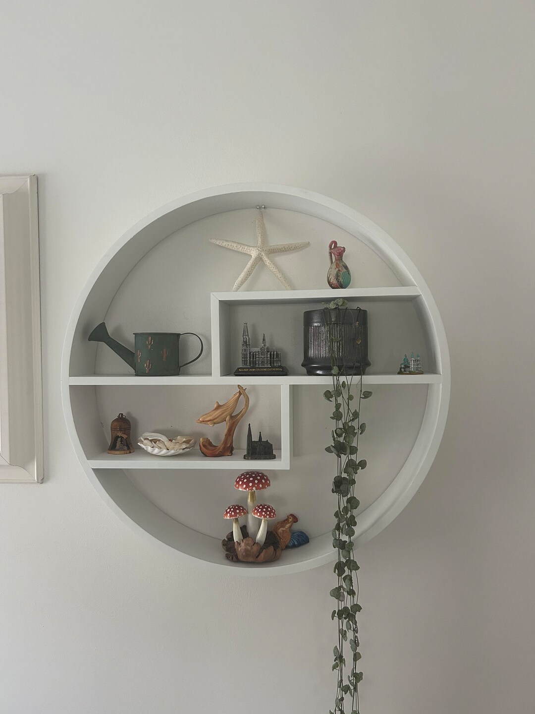 Modern Circle Floating Shelf: Colorful Wall Shelving Unit - Etsy