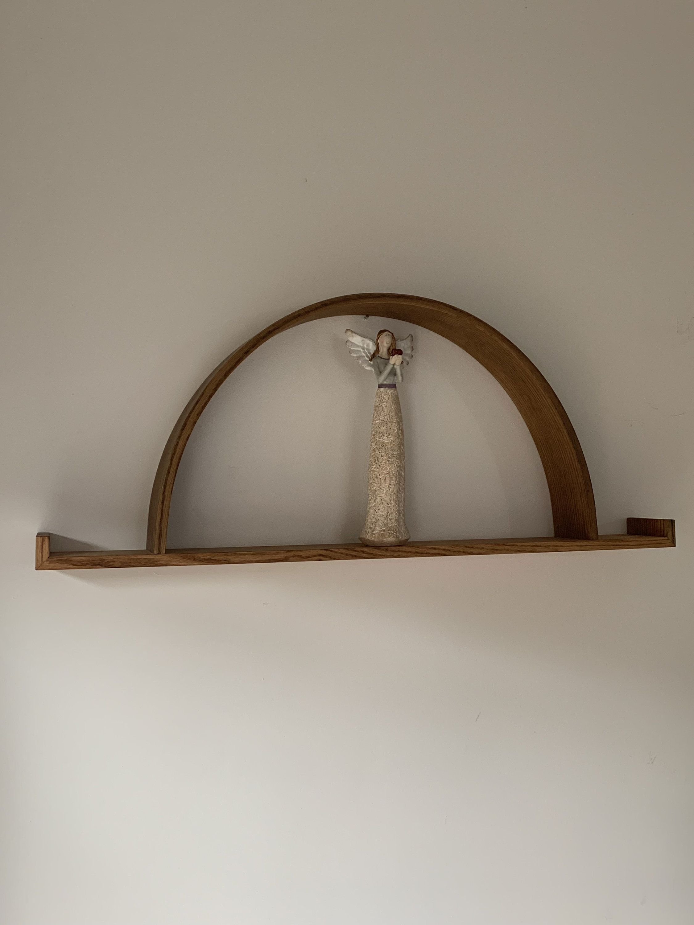 Half Circle Solid Wood Shelf. Floating Wall Shelf. Modern - Etsy