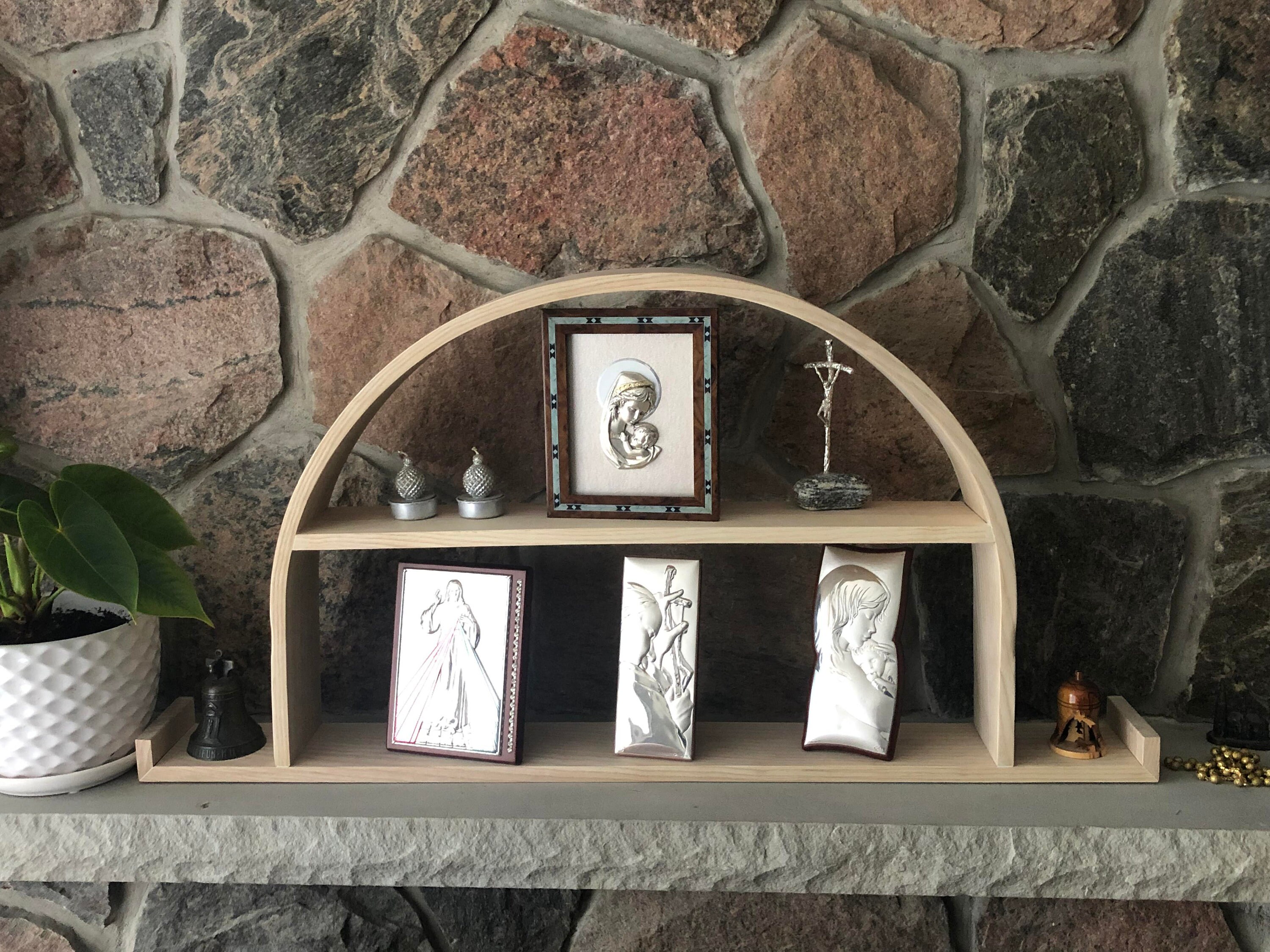 Omega Ash Wood Half Circle Shelf. Floating Wall Shelf. Modern Design ...