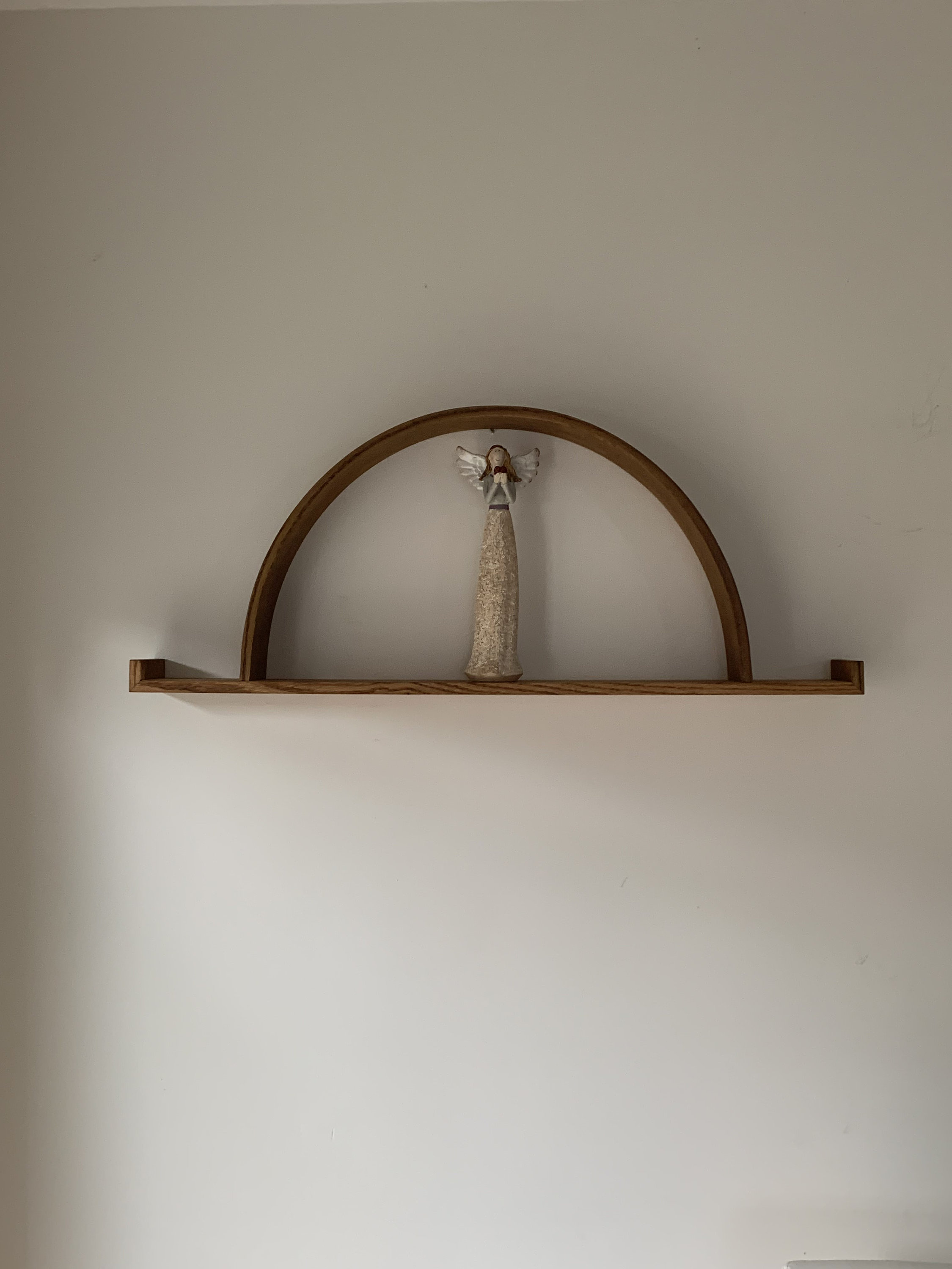Half Circle Solid Wood Shelf. Floating Wall Shelf. Modern Design Shelf ...