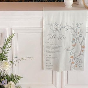 Custom Design Linen Fabric Sign Wedding Fabric Sign Graphic - Etsy
