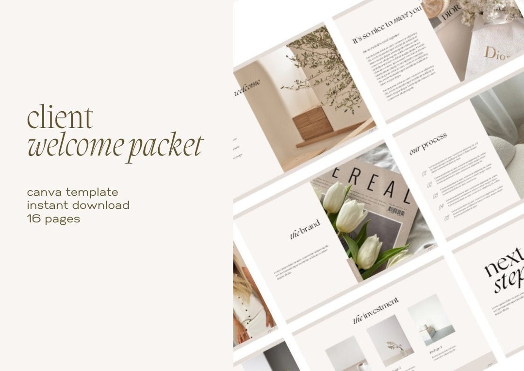 Client Welcome Packet, Canva Editable Templates, New Business Welcome ...