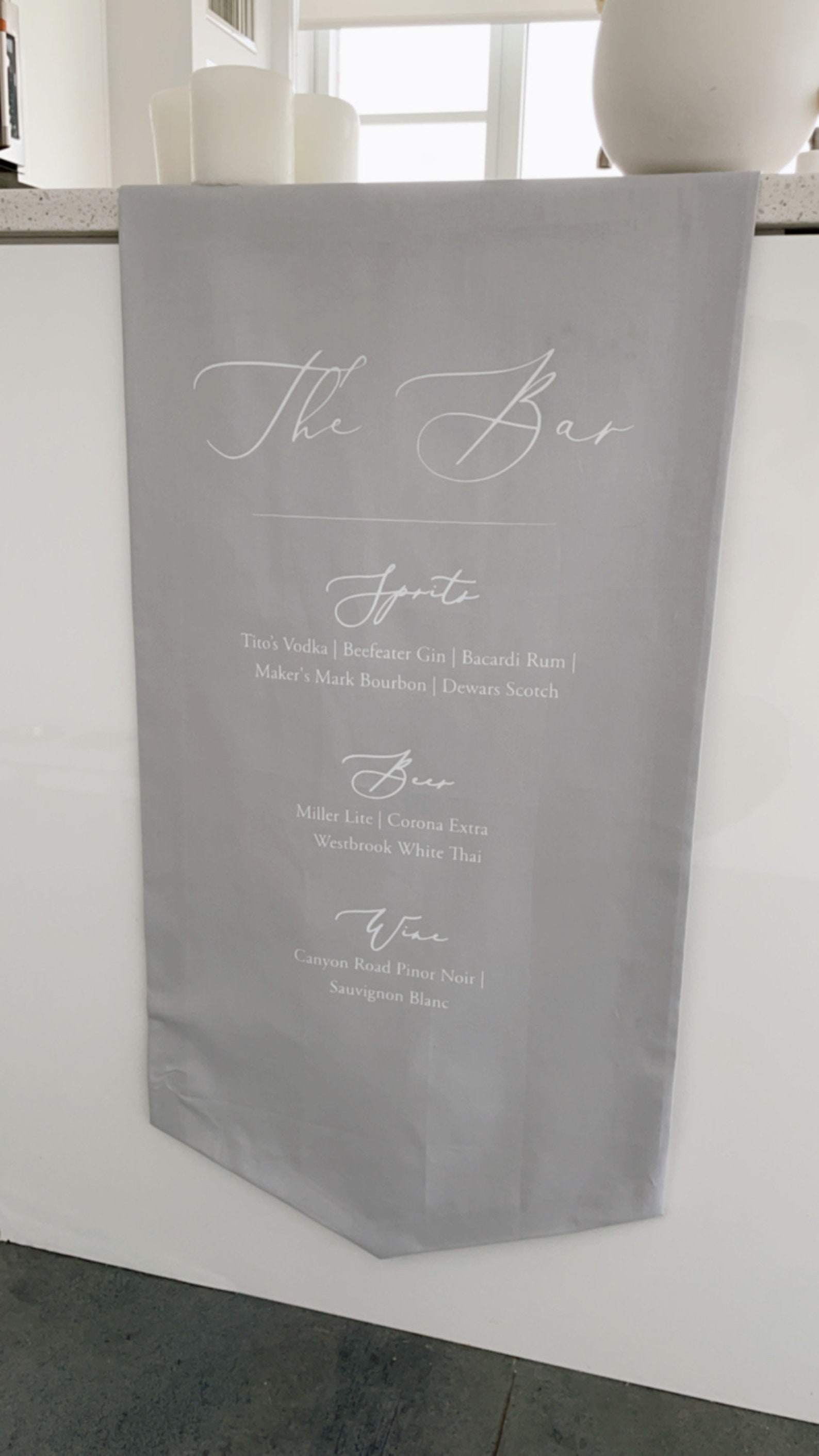 Modern Fabric Bar Sign Wedding Bar Sign Personalized Fabric - Etsy