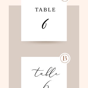 Table Number on Handmade Paper With Gold Table Card Holder, Wedding ...