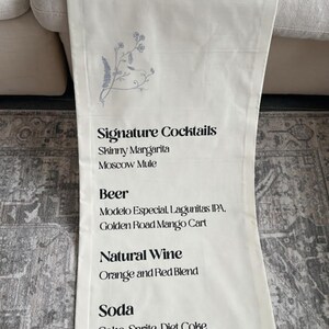Modern Fabric Bar Sign Wedding Bar Sign Personalized Fabric - Etsy