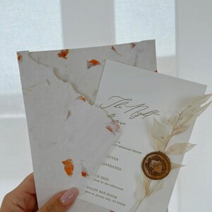 Pressed Floral Handmade Paper Envelope, Wildflower Envelope With ...