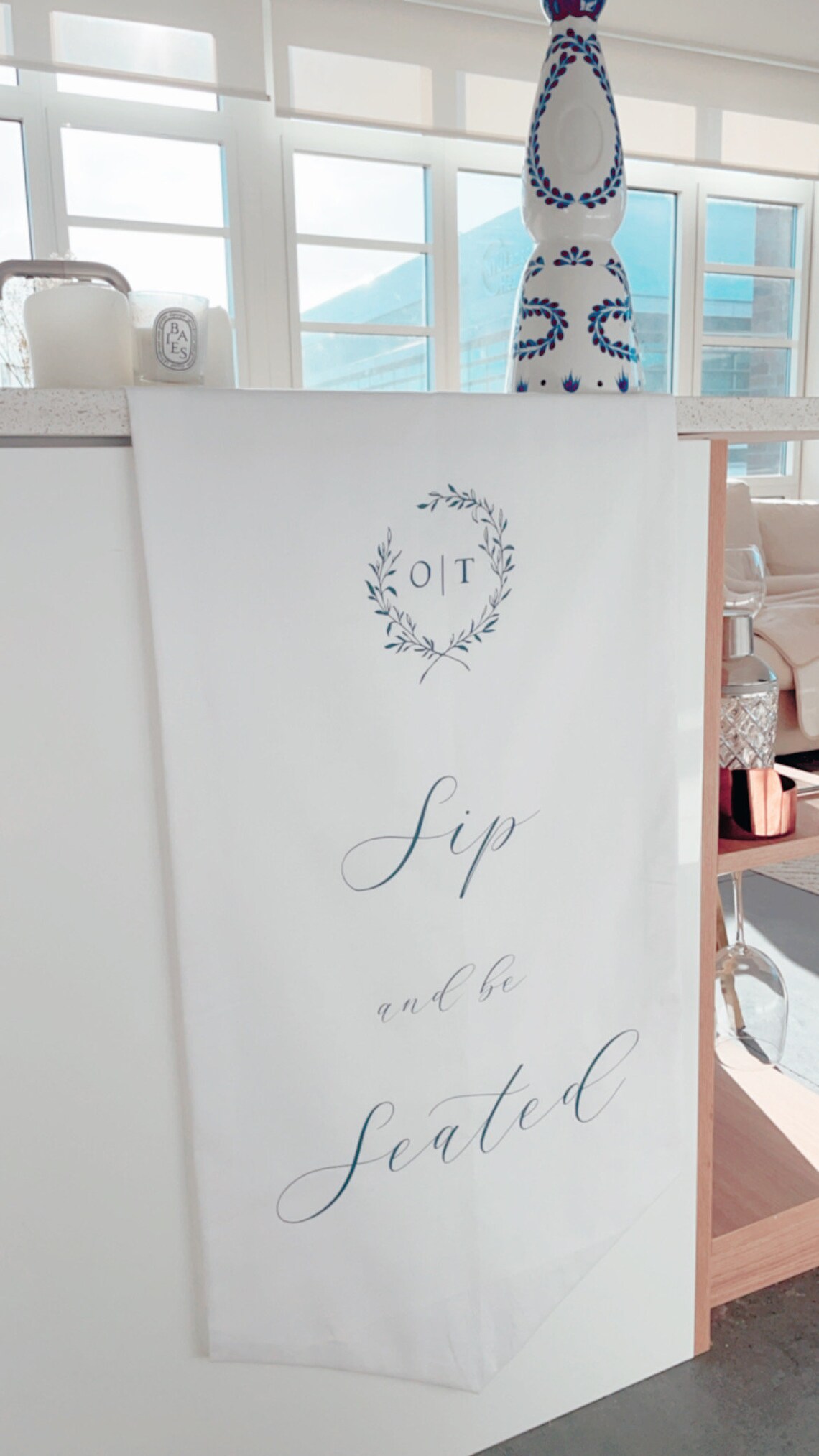 Modern Fabric Bar Sign Wedding Bar Sign Personalized Fabric - Etsy