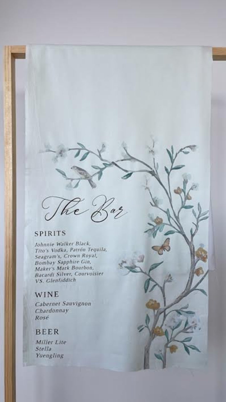 Custom Design Linen Fabric Sign Wedding Fabric Sign Graphic - Etsy
