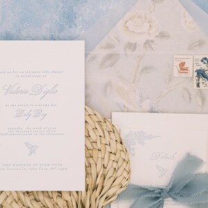 Baby Shower Invitation, Baby Announcement, Letterpress Invitations - Etsy