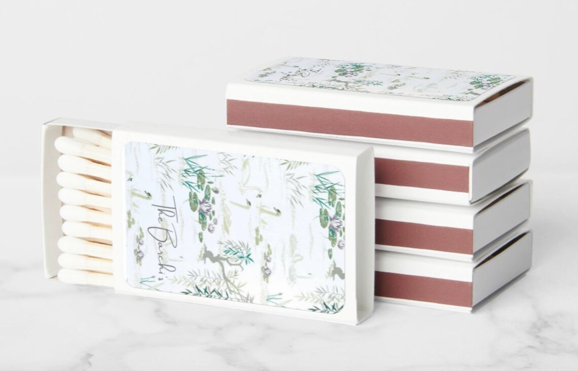 Chic Wedding Matchbox Favor Personalized Matchboxes - Etsy