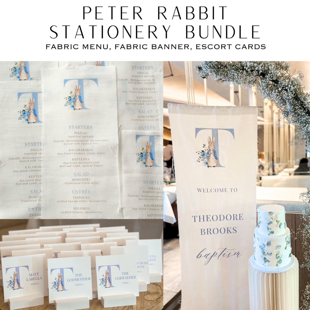 Peter Rabbit Stationery Bundle, Signage Bundle, Peter Rabbit Menus ...