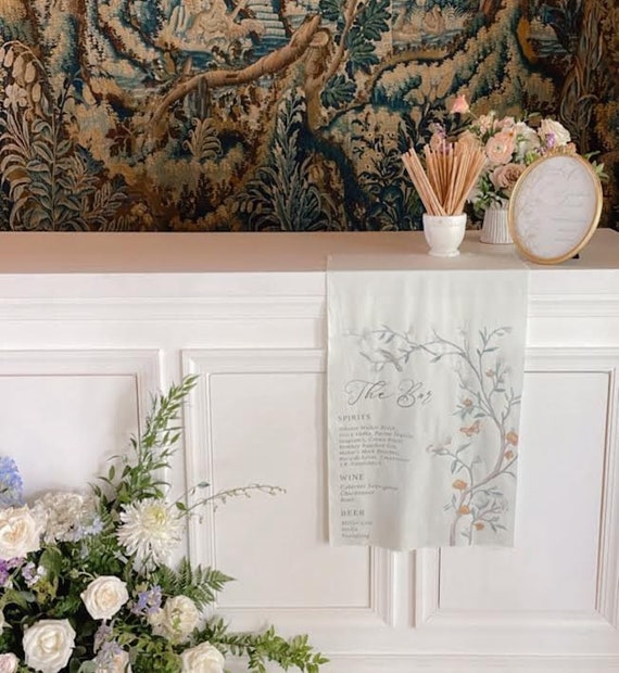 Custom Design Linen Fabric Sign Wedding Fabric Sign Graphic - Etsy