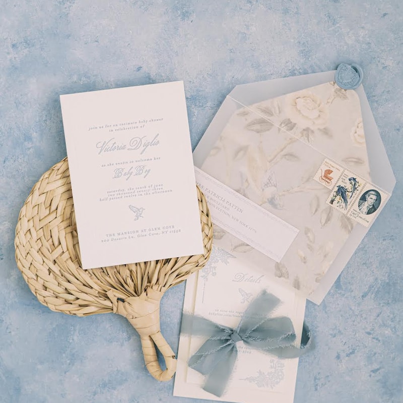 Letterpress Baby Shower Invitation - Etsy