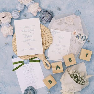 Baby Shower Invitation, Baby Announcement, Letterpress Invitations - Etsy