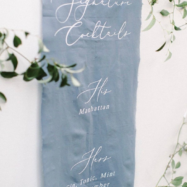 Fabric Wedding Sign - Etsy