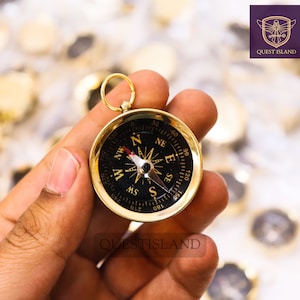 Wanderlust Brass Mini Compass With Inspirational Engravings Compass Lot ...