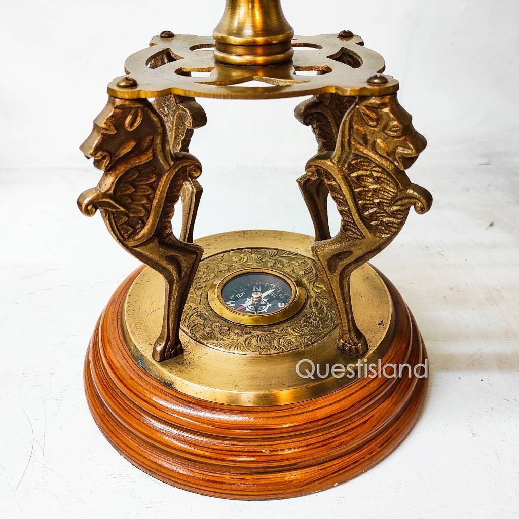 Handmade Brass Armillary Globe: 18" Celestial Sphere With Compass - Etsy