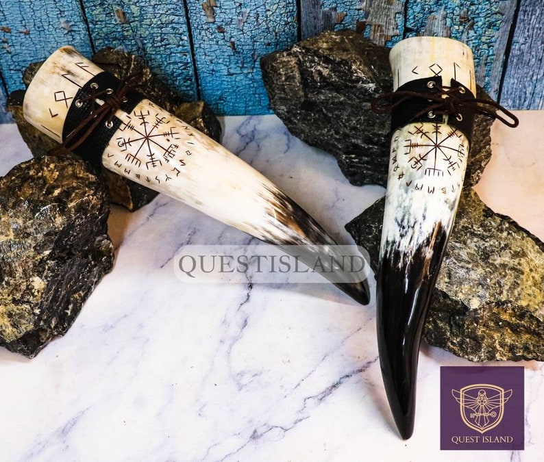 Viking Drinking Horn Royal Cup Set Genuine Handcrafted - Etsy
