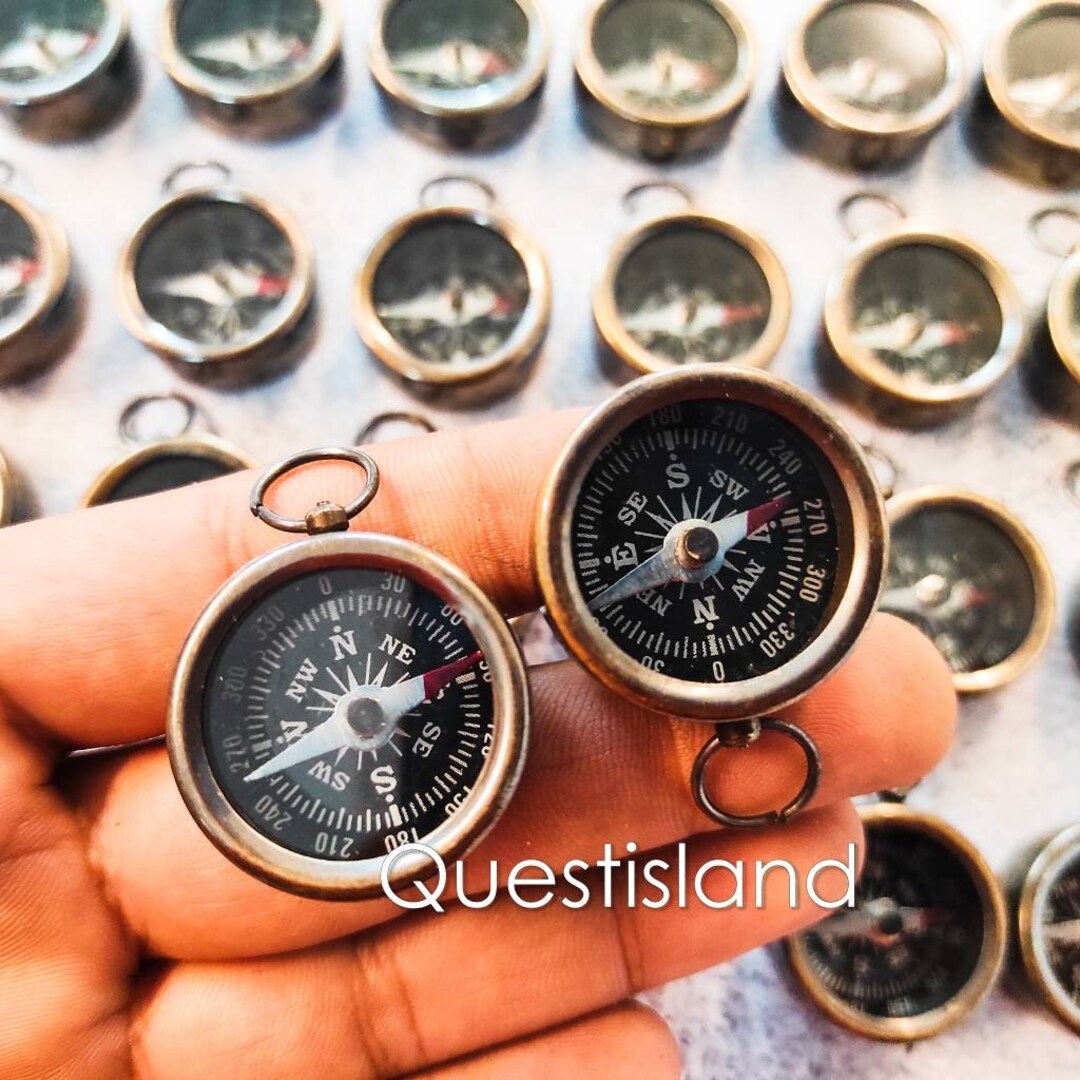 Miniature Brass Compass: Antique Pocket Direction Finder (2.8cm) - Etsy
