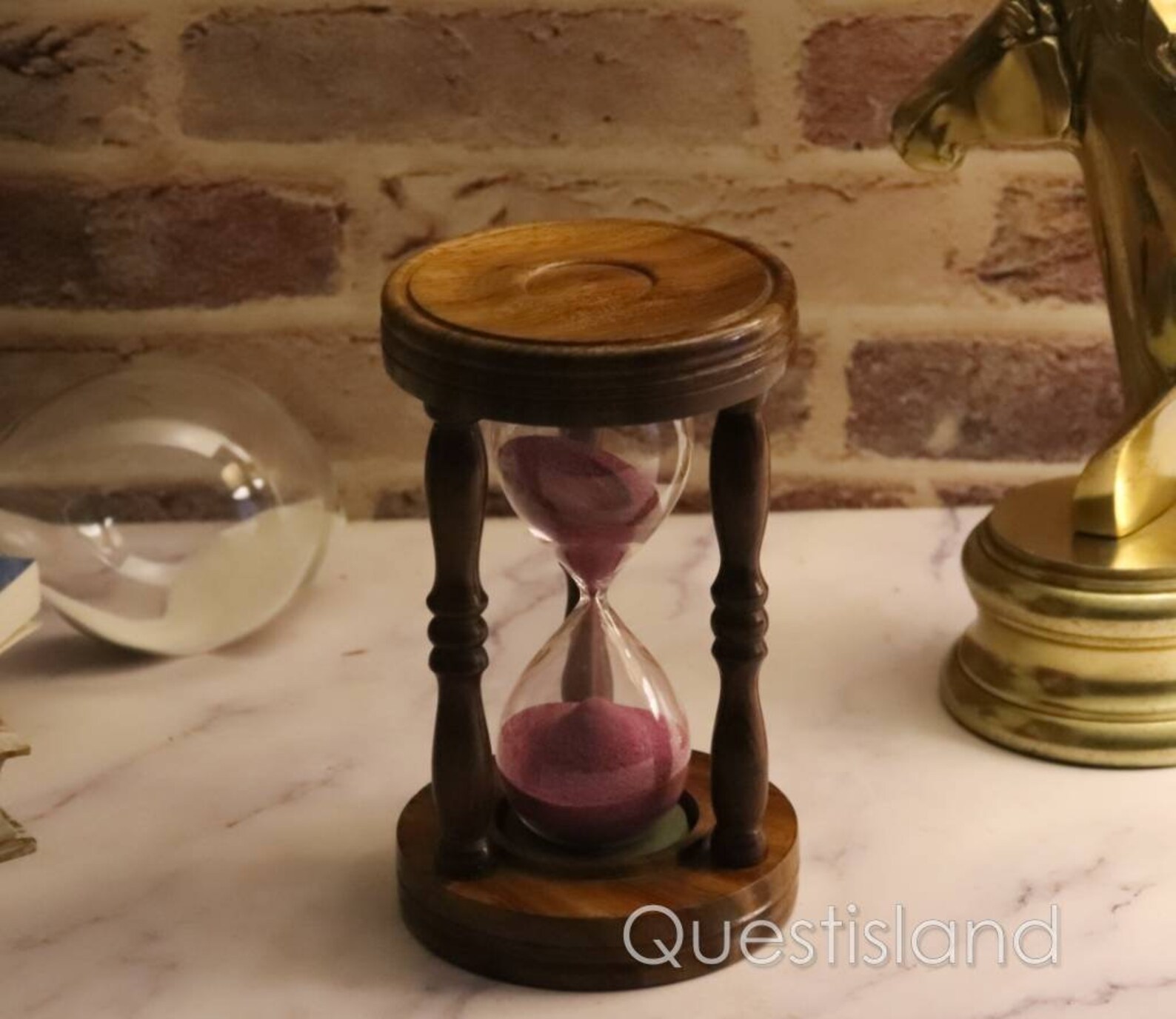 Sand Timer Wooden Hourglass 5 Minutes Handmade Vintage Style - Etsy