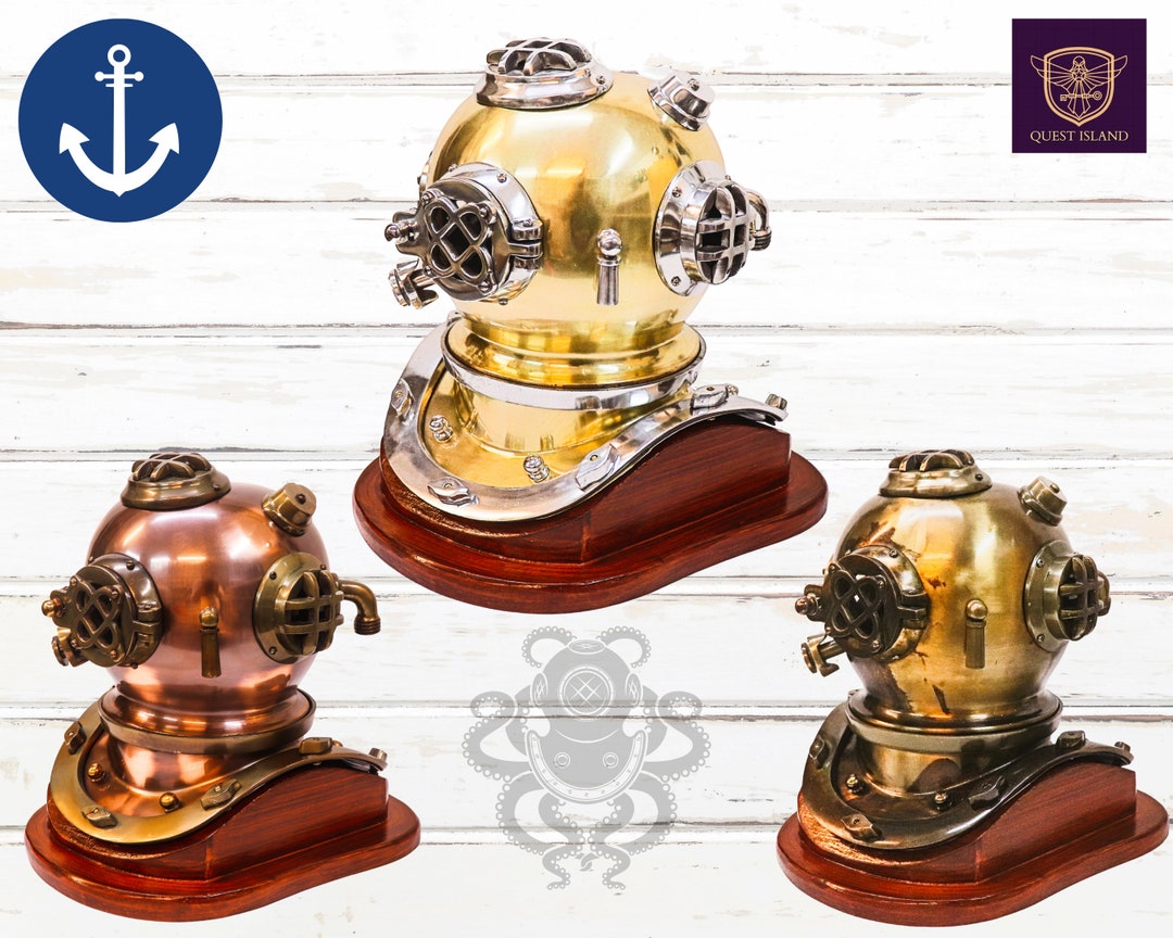 Diving Helmet Divers Helmet 12" Marine Scuba Sea Divers Home Decor ...