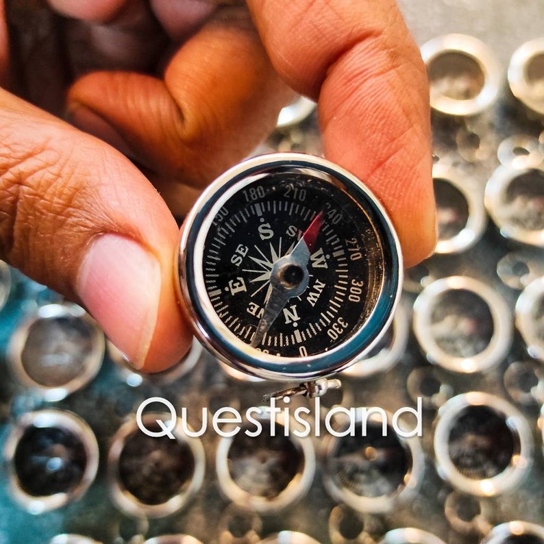 Miniature Compass 1 Lot in Silver Finish Direction - Etsy