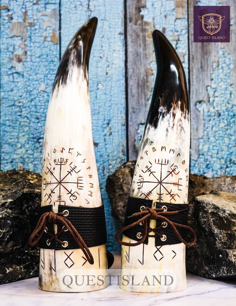 Viking Drinking Horn Royal Cup Set Genuine Handcrafted - Etsy