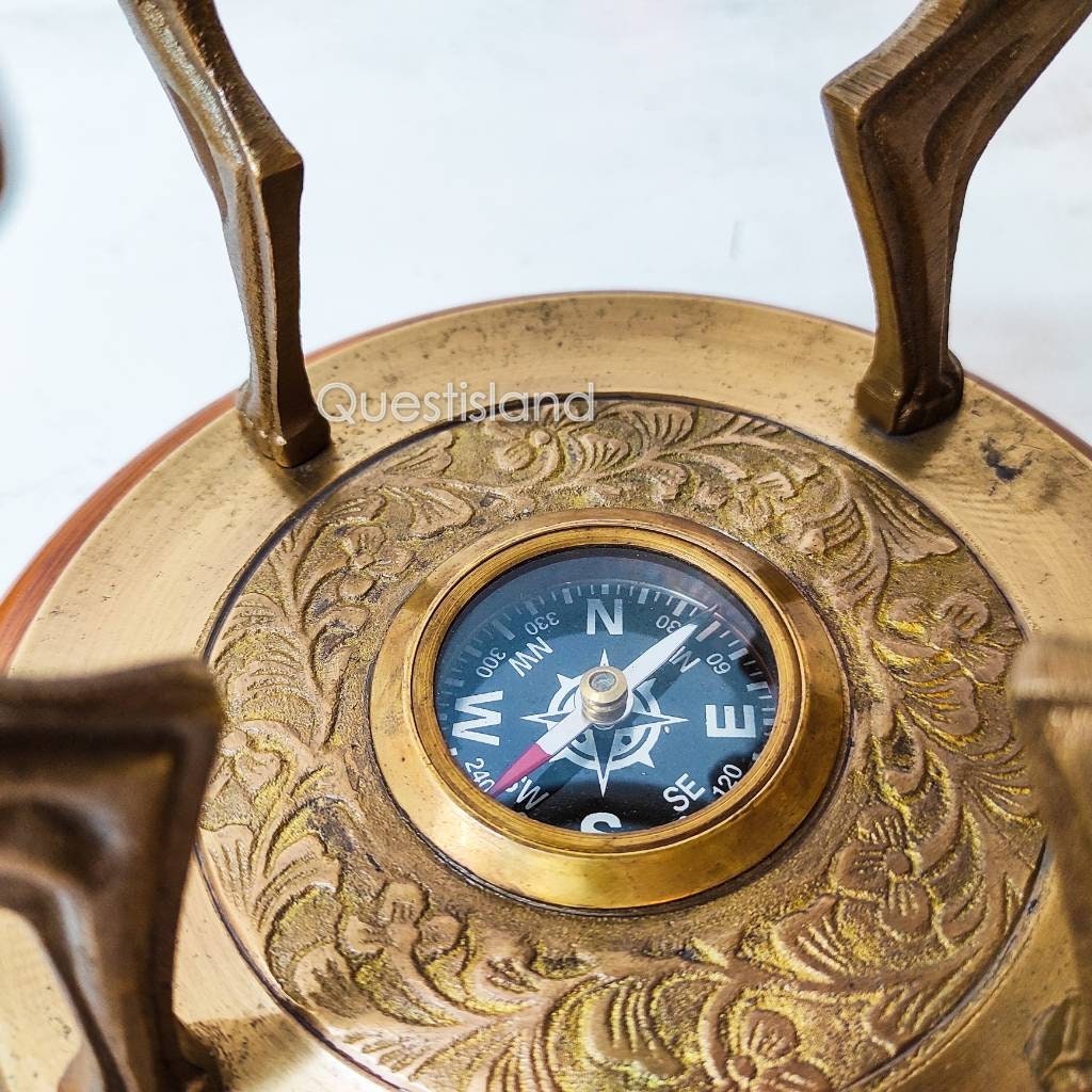 Handmade Brass Armillary Globe: 18" Celestial Sphere With Compass - Etsy