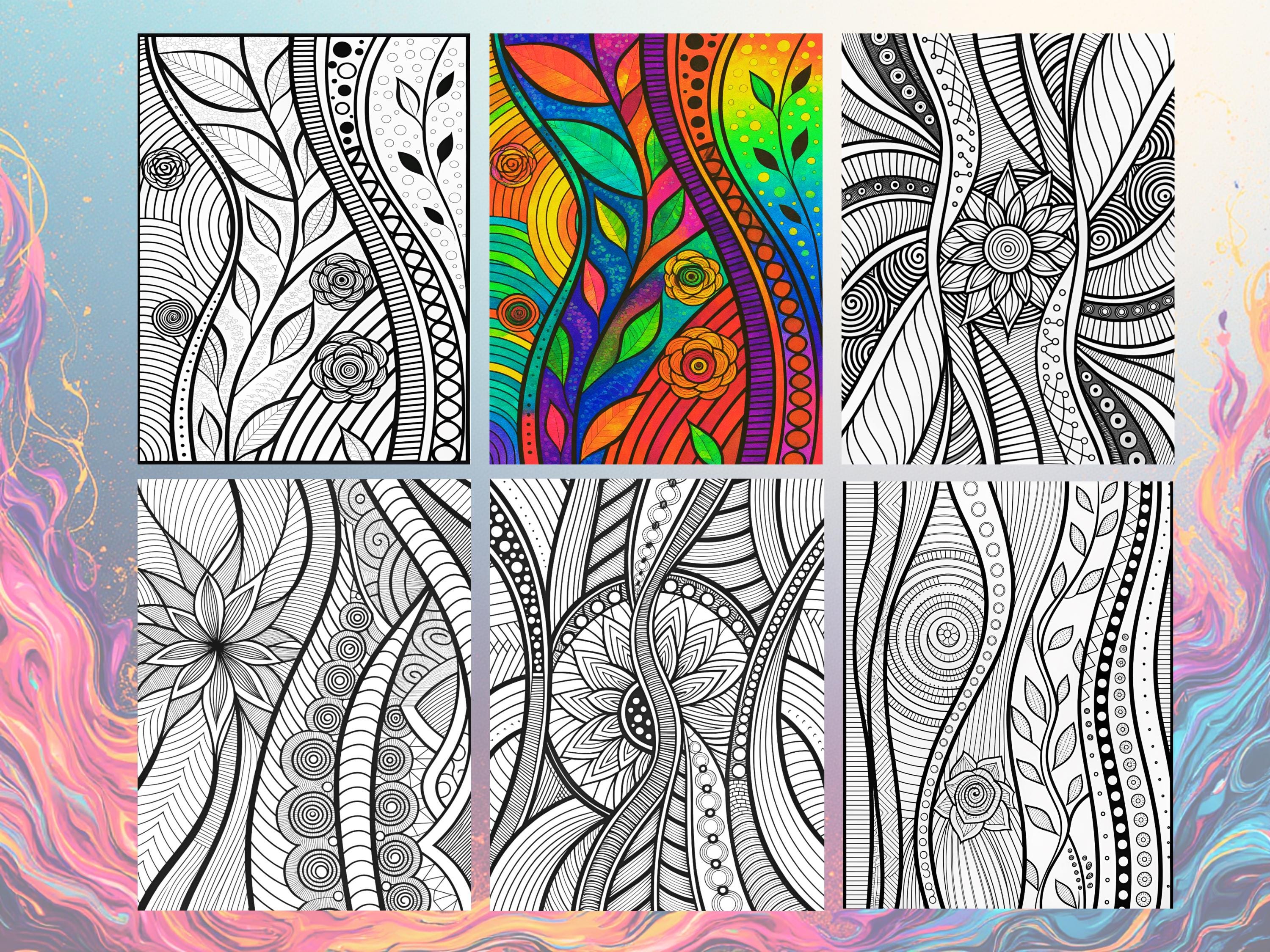 Zentangle & Mandala Patterns Coloring Pages Printable PDF - Etsy