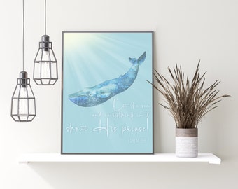 Nautical Theme Bible Verse Ocean Water Religious Home Decor - Etsy
