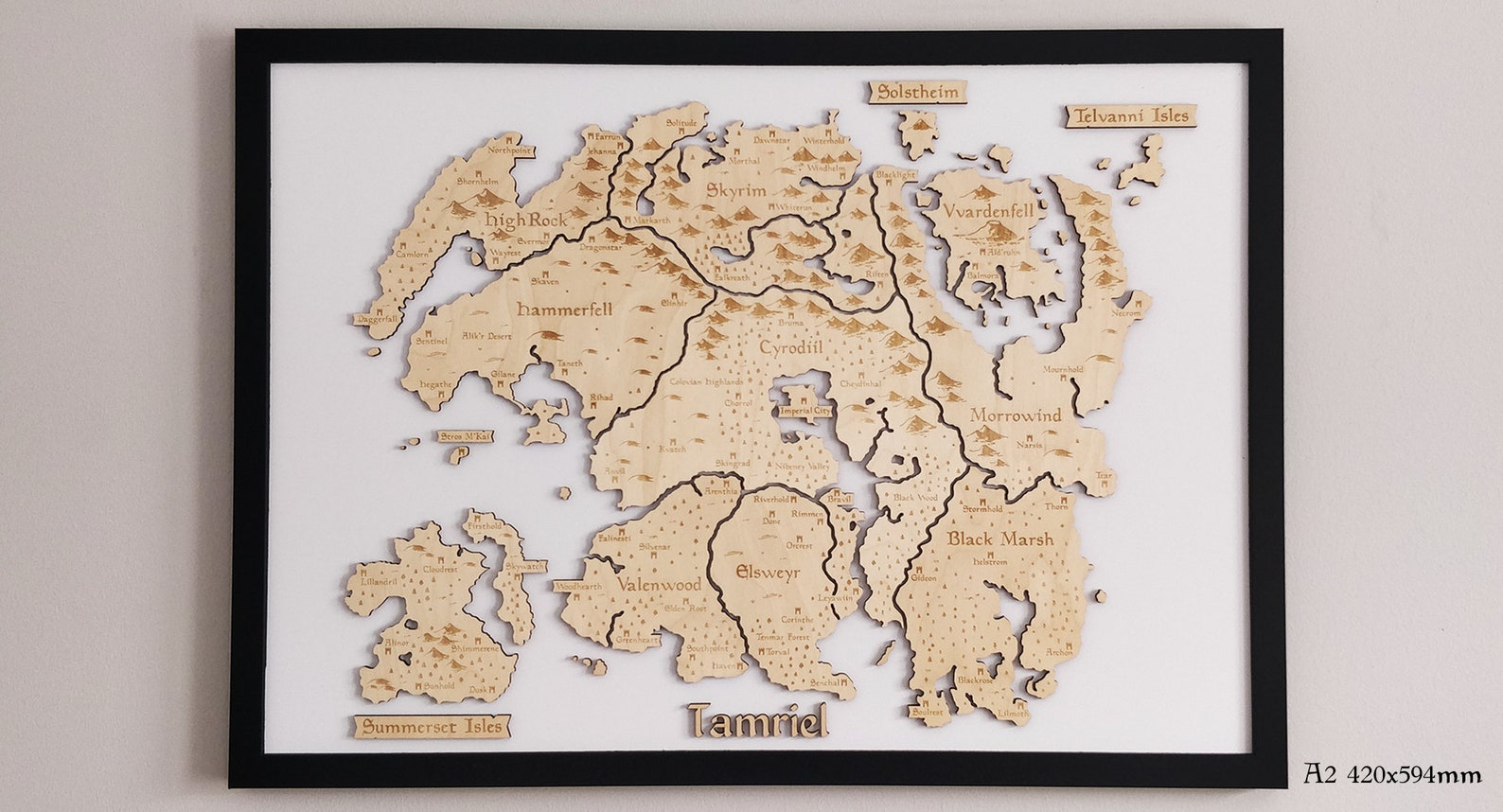 The Elder Scrolls | Tamriel Map | Laser Cut Vector File | Digital ...
