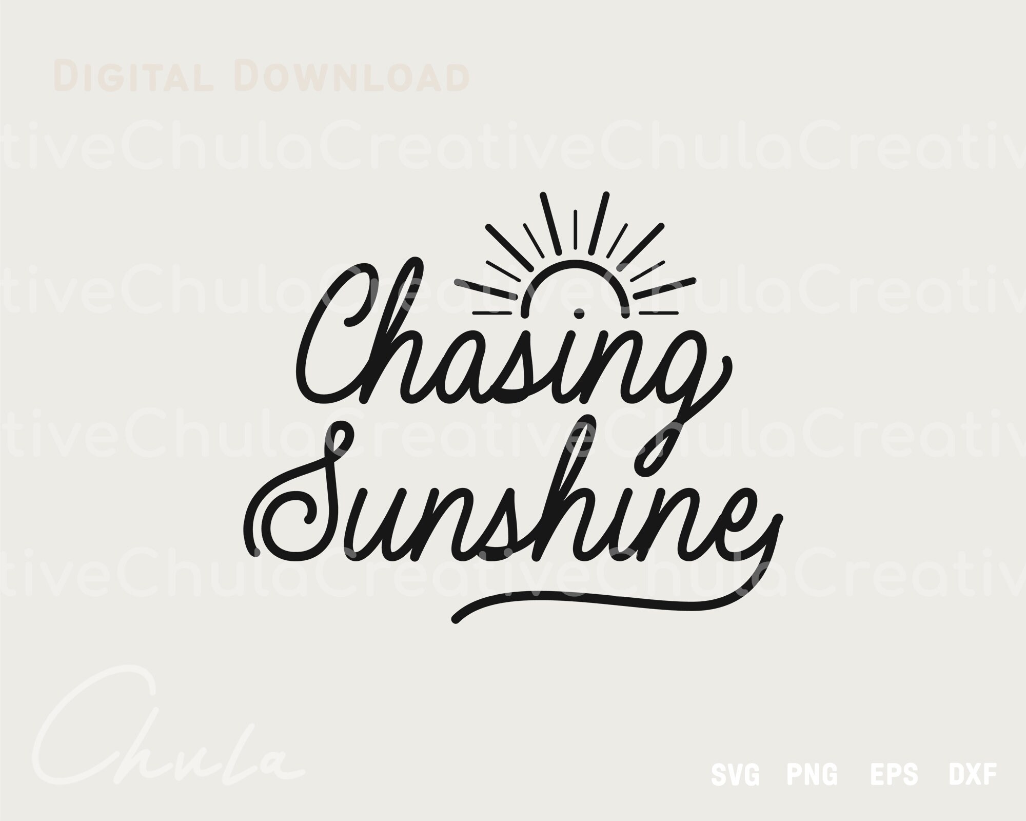 Chasing Sunshine Svg, Summer Svg, Inspirational Svg, Vacation Svg ...