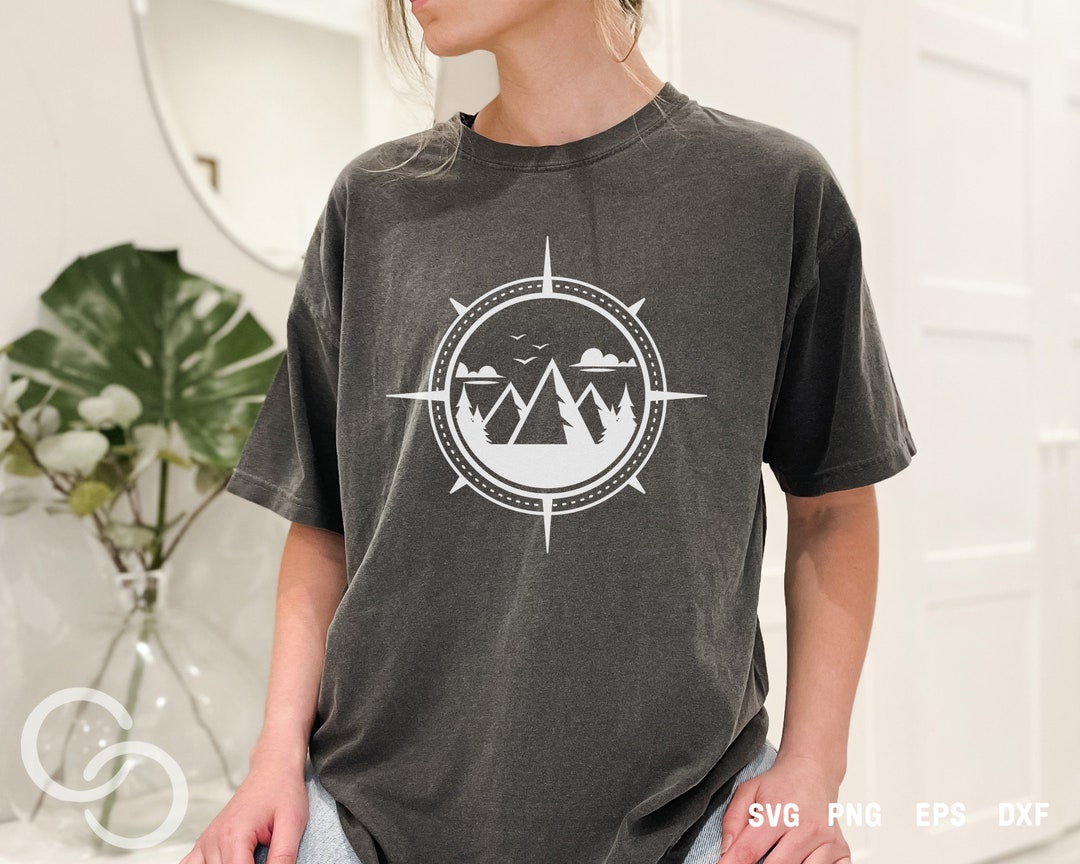 Mountains Compass Svg, Compass Svg, Cool Compass Svg, Outdoor Svg ...
