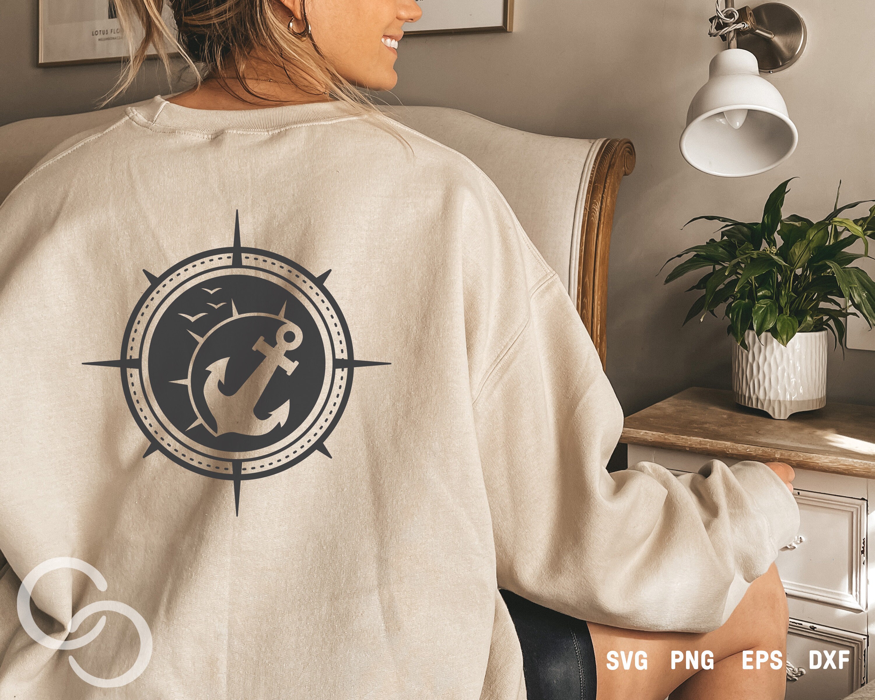 Anchor Compass Svg, Anchor Sailor Svg, Outdoor Svg, Digital Download ...