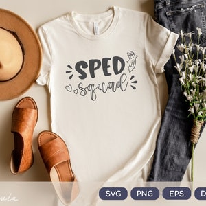 SPED Squad Svg, SPED Teacher Svg, Special Education Teacher Svg, Autism ...